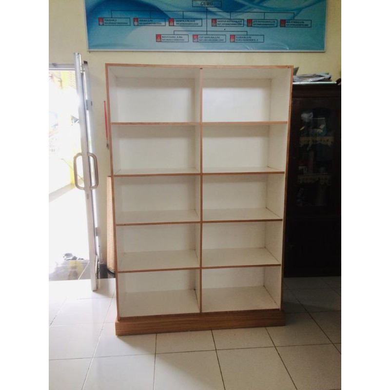 Jual LEMARI BUKU/RAK BUKU TEMPAHAN HPL | Shopee Indonesia