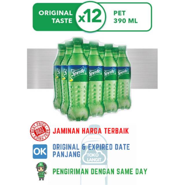 Jual SPRITE 390 ML (12 BOTOL/PACK) | Shopee Indonesia