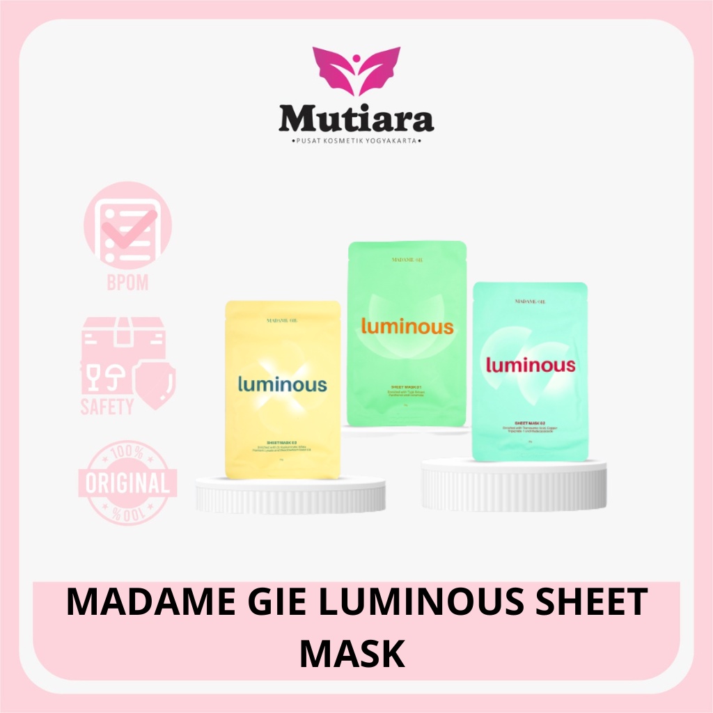 Jual MADAME GIE LUMINOUS SHEET MASK | Shopee Indonesia