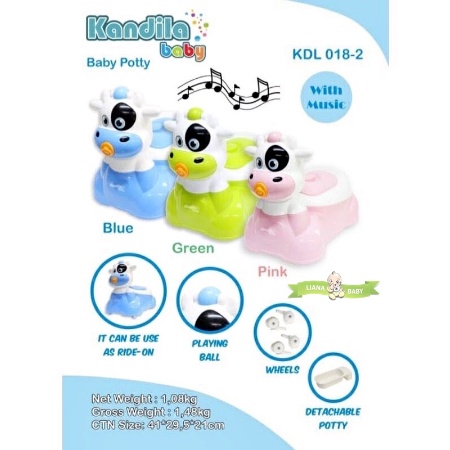 Jual KANDILA BABY RIDE ON POTTY TOILET TRAINING WITH MUSIC KDL018-2 ...