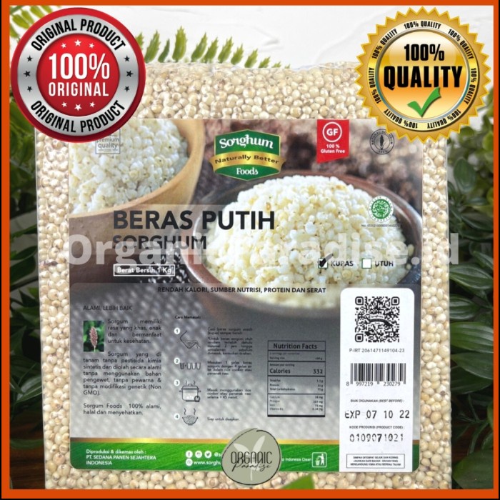 Jual Sorghum Food - Beras Sorghum Putih / Sorghum White 1 Kg Gluten ...