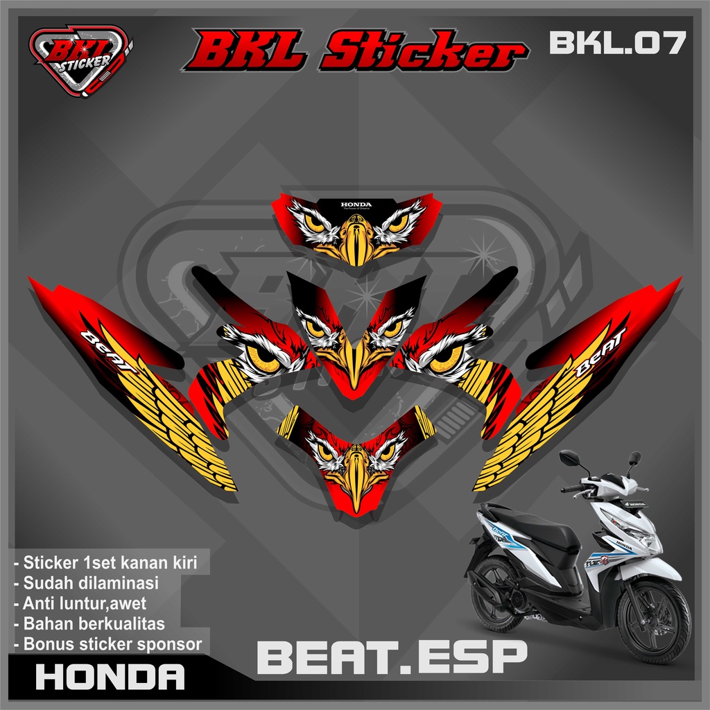 Jual Stiker Striping DECAL Variasi Lis BEAT ESP/STREET Full Body Desain ...