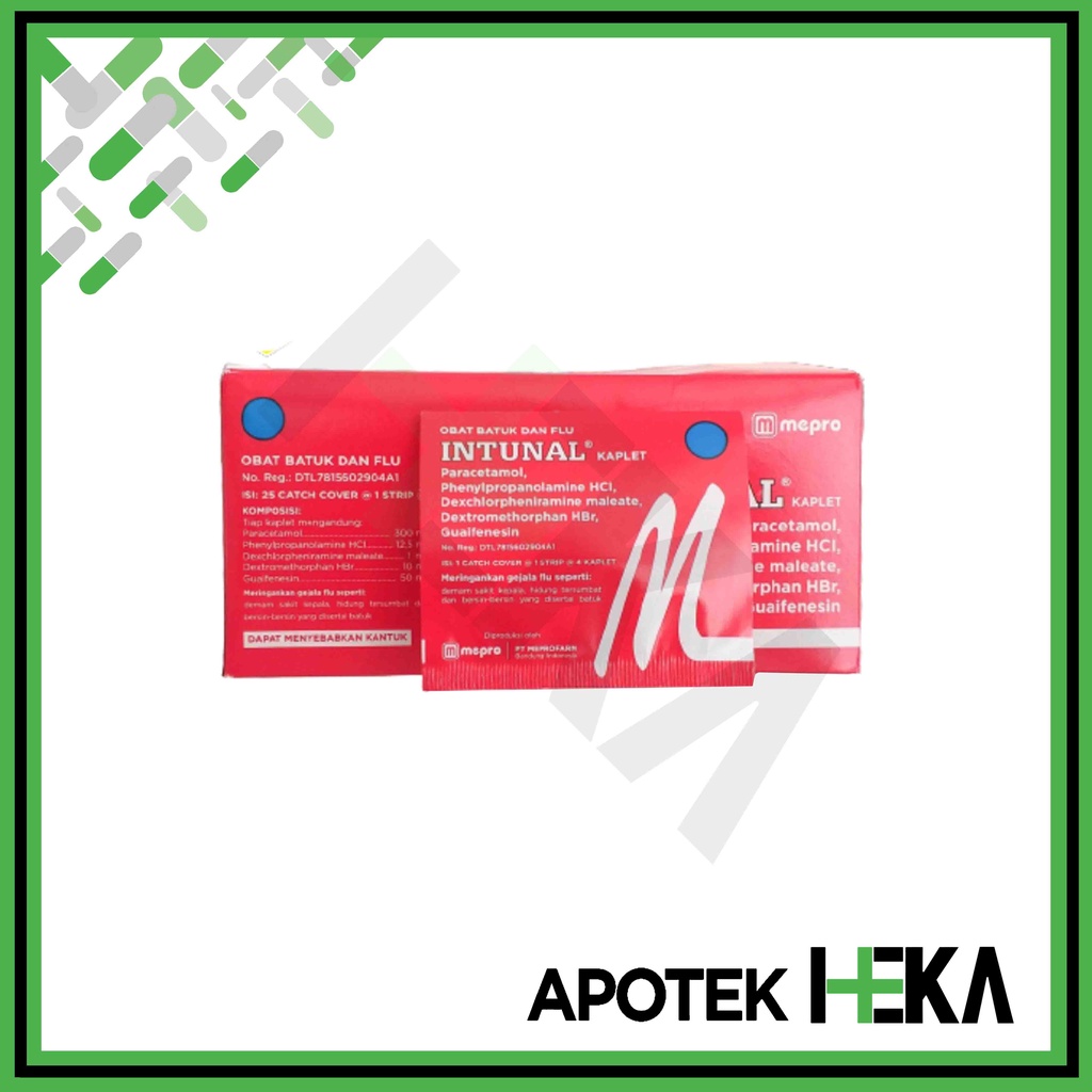 Jual Intunal Merah Kaplet Box isi 25x4 Tablet - Obat Flu Bersin Batuk ...