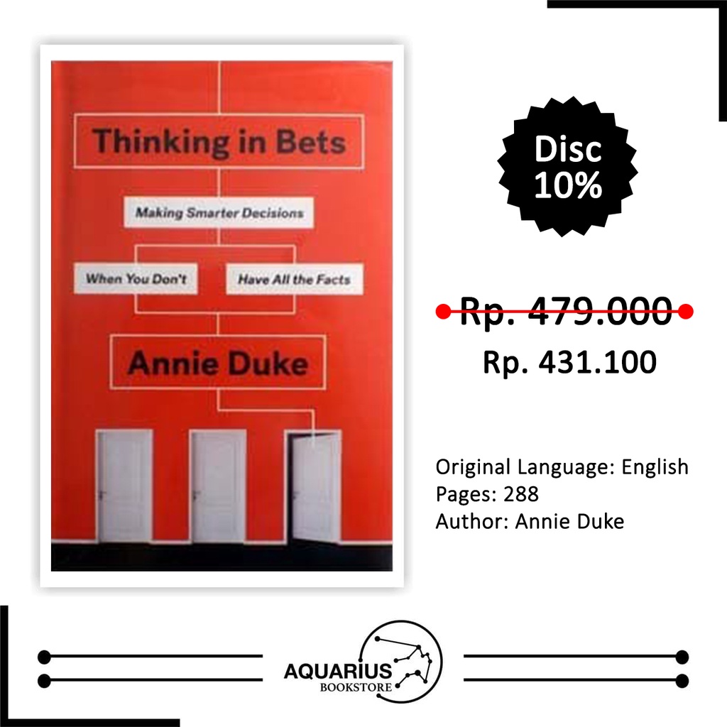 Jual Buku Thinking in bets by Annie Duke | Shopee Indonesia