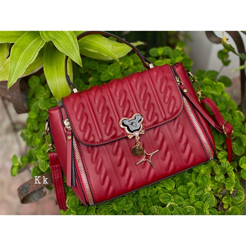 Jual koleksi tas kk maroon 2 ruang import | Shopee Indonesia