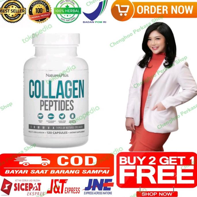 Jual NaturesPlus Collagen Peptides Usa Original 120 Capsule Multi ...