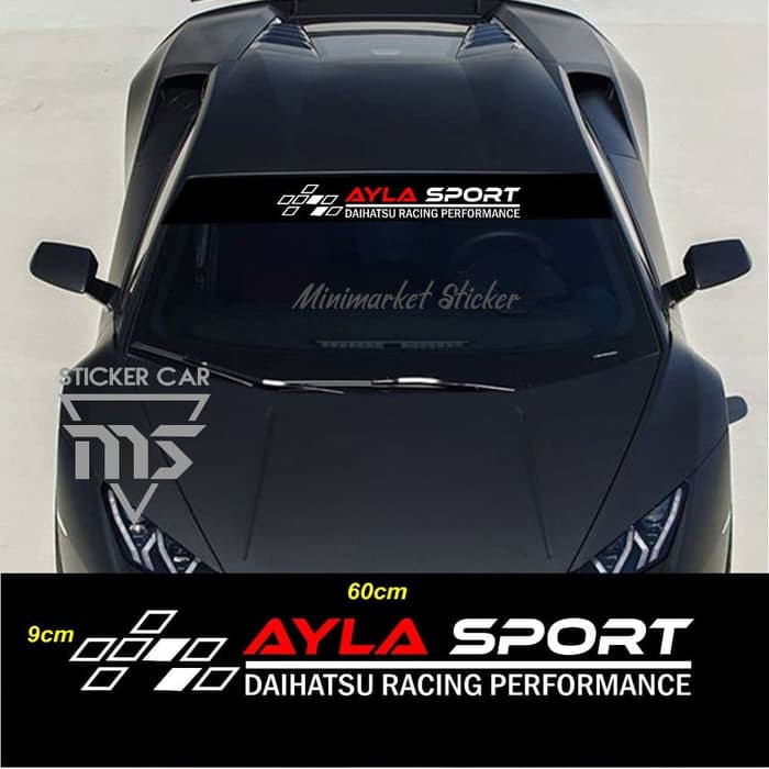 Jual sticker ayla cutting sticker mobil daihatsu ayla sport kaca ...