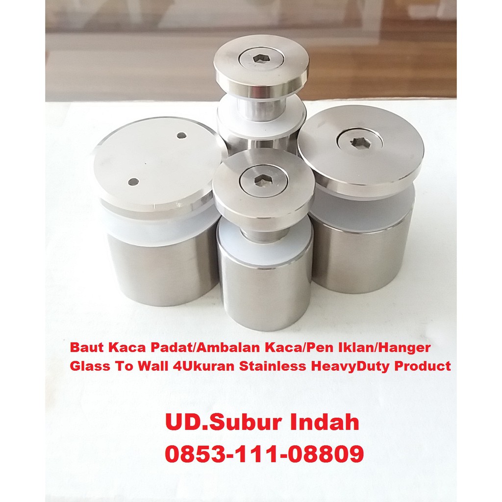 Jual Baut Kaca Padat/Ambalan Kaca/Pen Iklan/Hanger Glass To Wall ...
