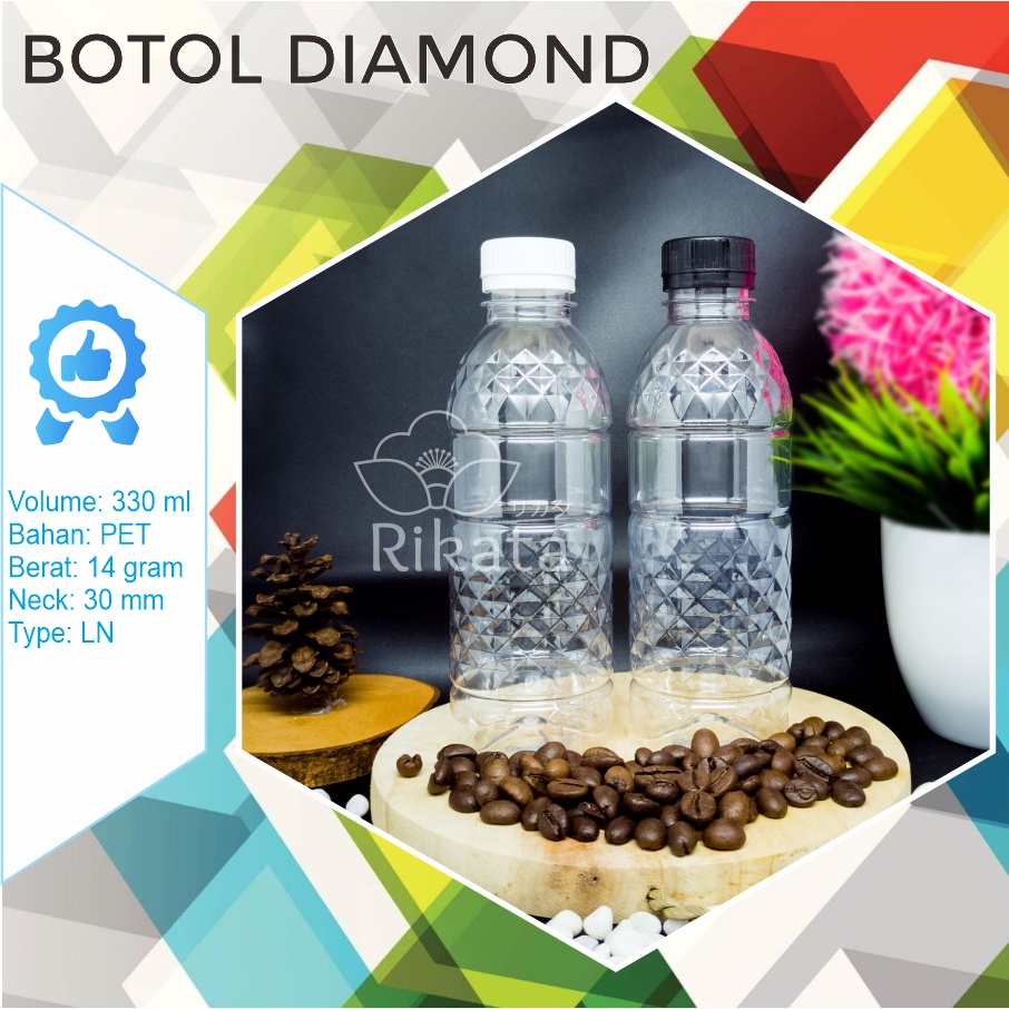 Jual PROMO ECERAN Botol Plastik 330ml Diamond / Botol Susu Murah ...
