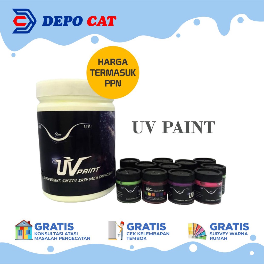 Jual Cat UV Paint Bodypainting 1L Waterbased | Shopee Indonesia