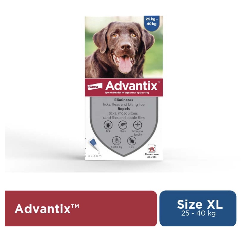 Jual Advantix for DOG untuk berat > 25 kg - PER 1 AMPUL | Shopee Indonesia