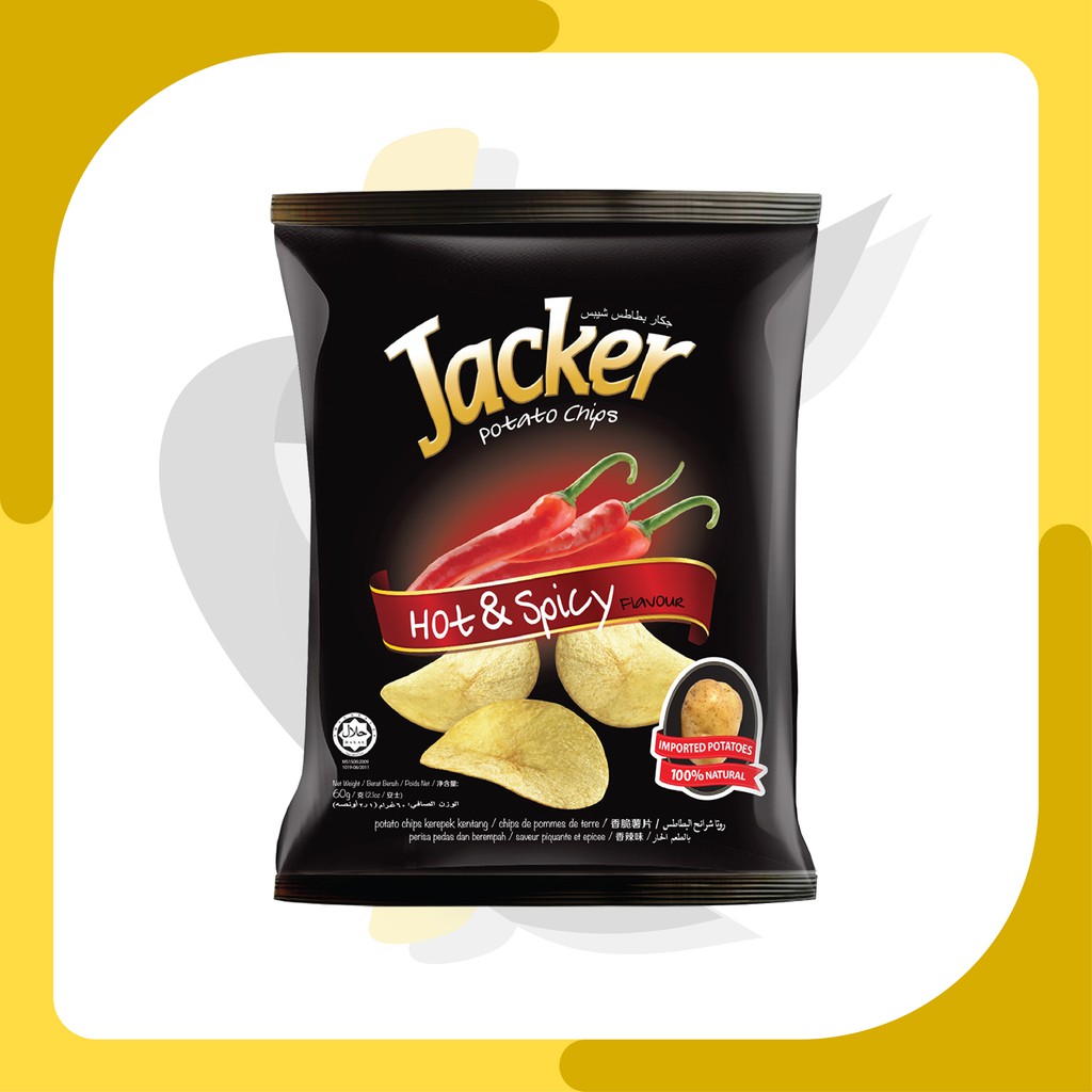 Jual Snack Import Malaysia | Jacker Keripik Kentang / Potato Chips Hot ...