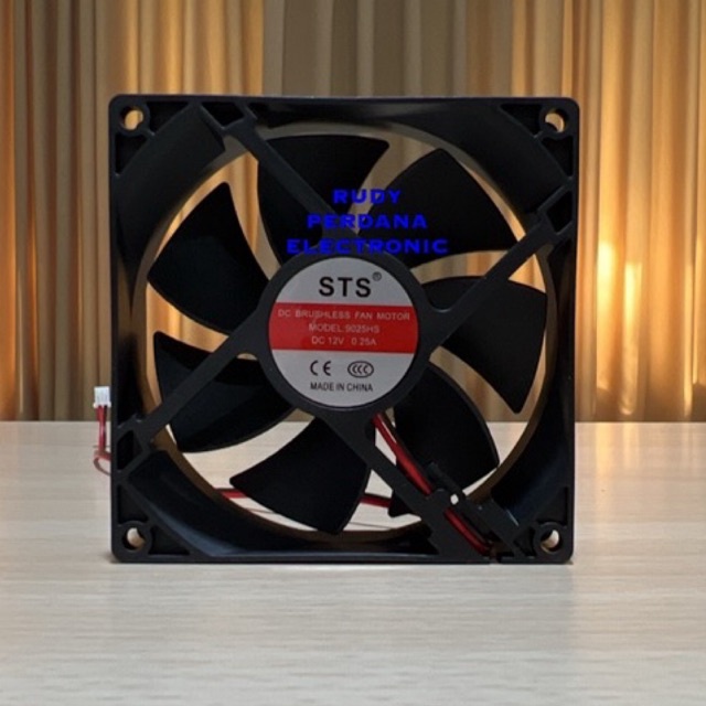 Jual KIPAS FAN DC 12V 12 VOLT 9CM 9 CM STS | Shopee Indonesia