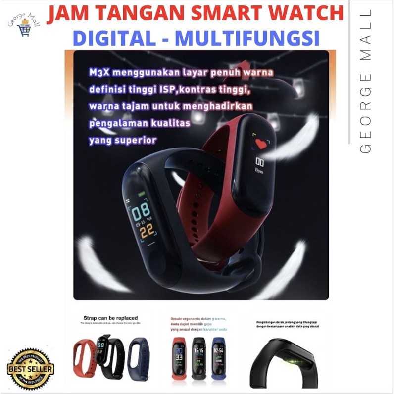 Jual JAM TANGAN SMART WATCH PRIA WANITA DIGITAL MULTIFUNGSI SPORT ...
