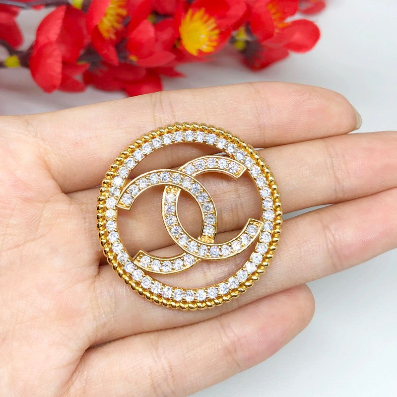 Jual Bros Fashion Xuping Lingkaran CC Besar Batu Putih Lapis Emas ...