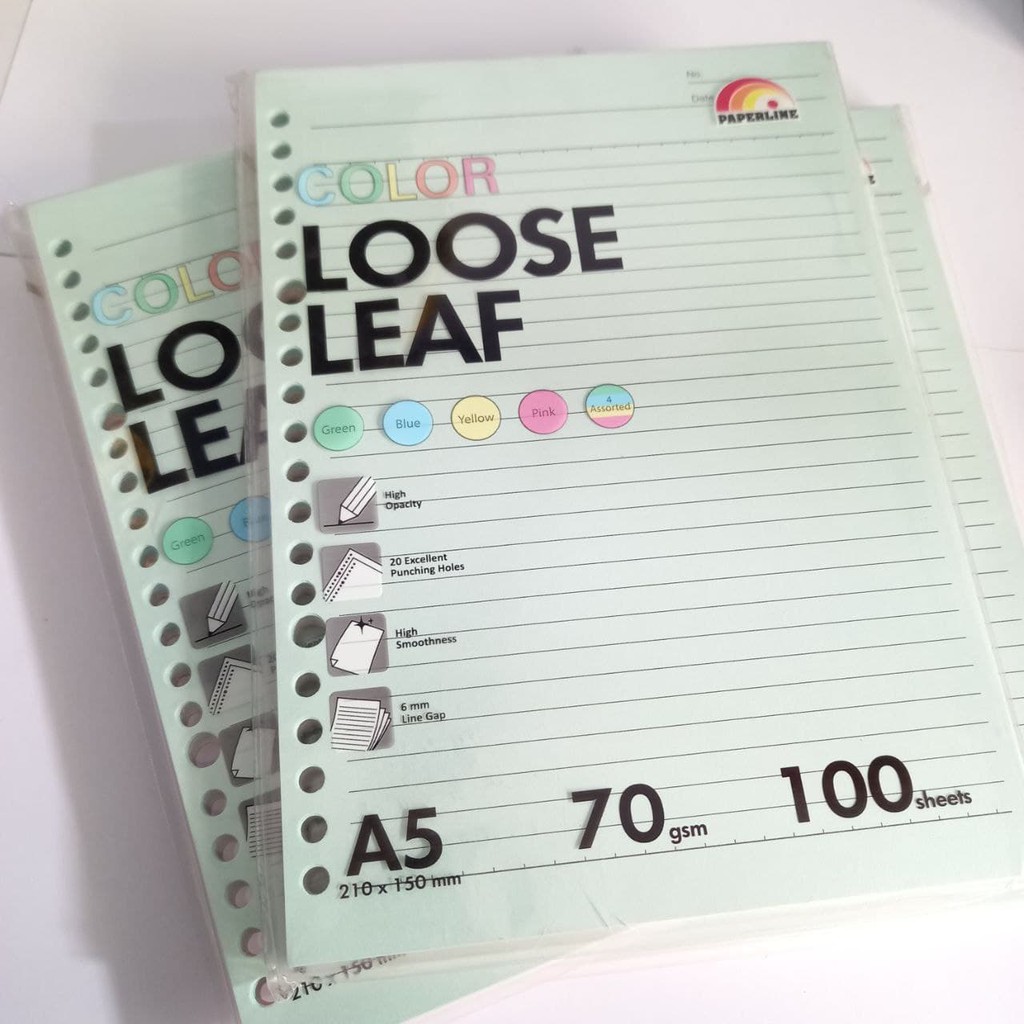 Jual Isi Binder A5 100 lembar / kertas binder / loose leaf Paperline ...
