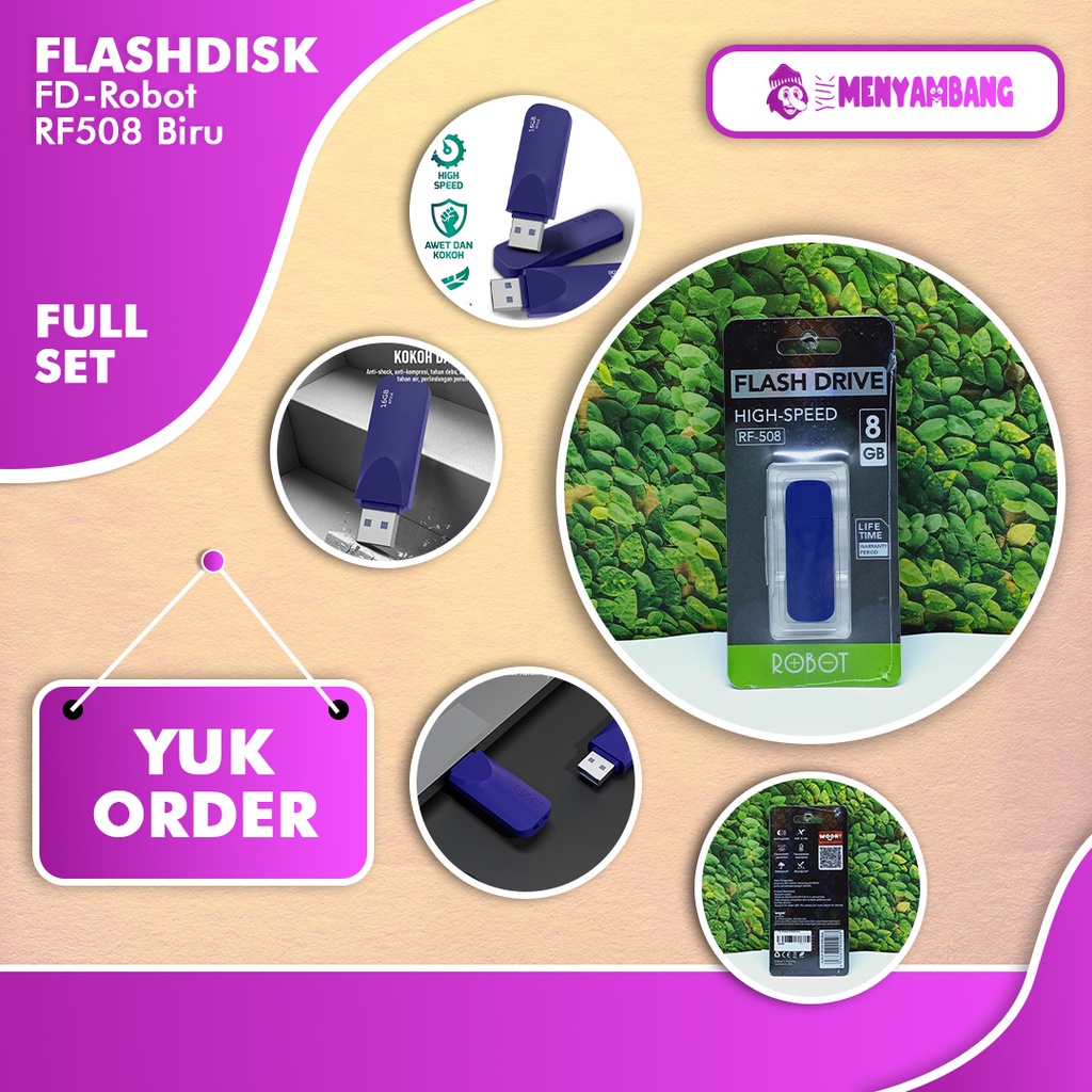 Jual 42433 | FD-Robot RF508 Biru | ROBOT RF508 8GB USB 3.0 High Speed ...
