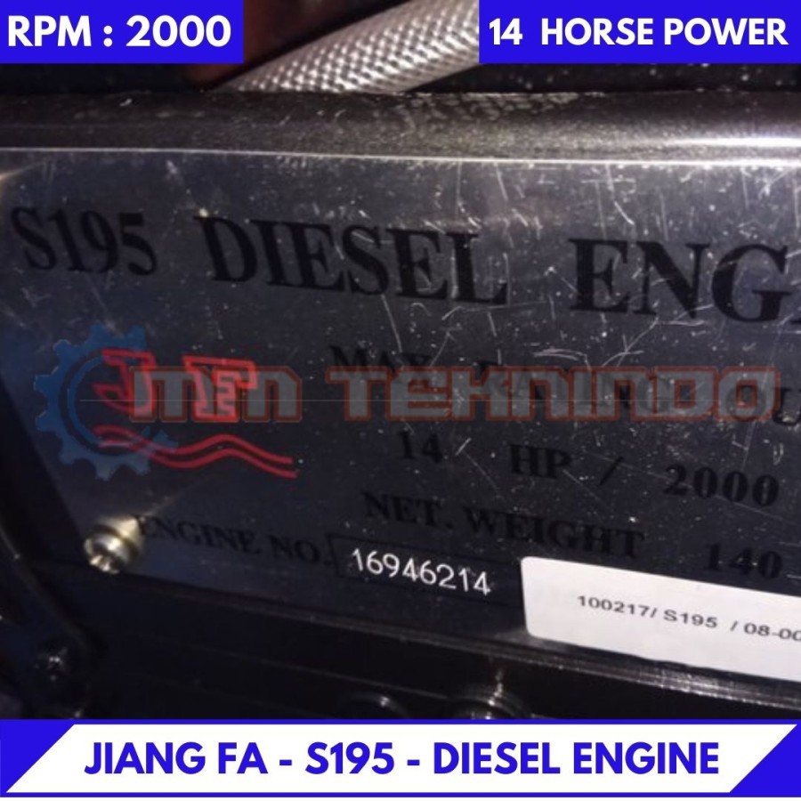 Jual JIANG FA - S195 - DIESEL ENGINE | Shopee Indonesia