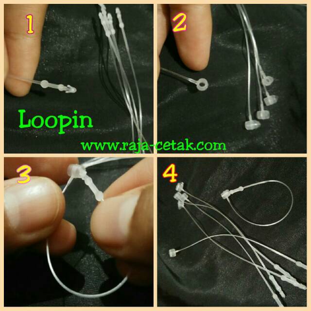 Jual Tali Loop Pin Putih 500 pcs 5 inchi / Lock Pin untuk Label Hangtag ...