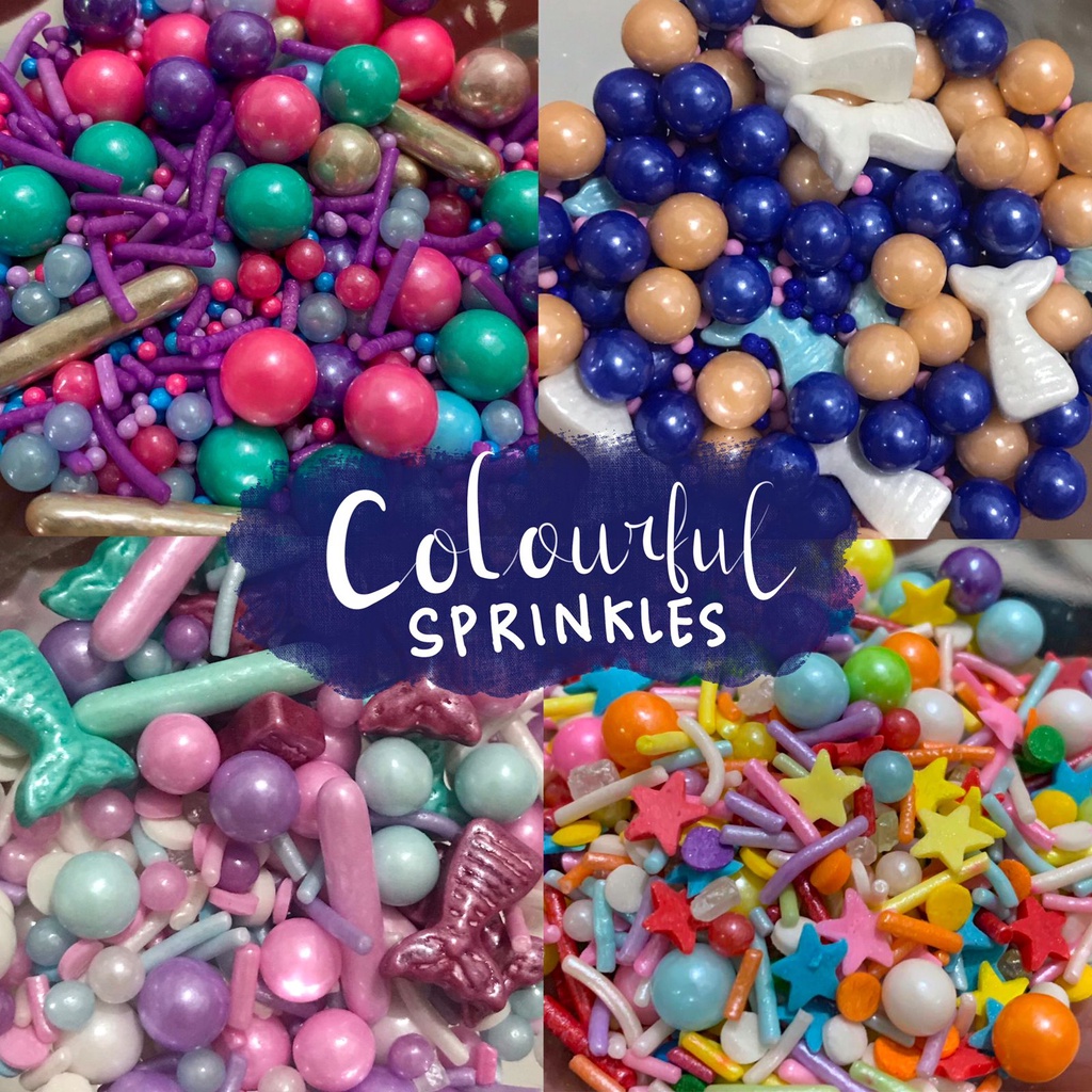 Jual COLOURFUL SPRINKLES 20 GR - EDISI SPRINKLE WARNA WARNI CAKE TOPPER ...