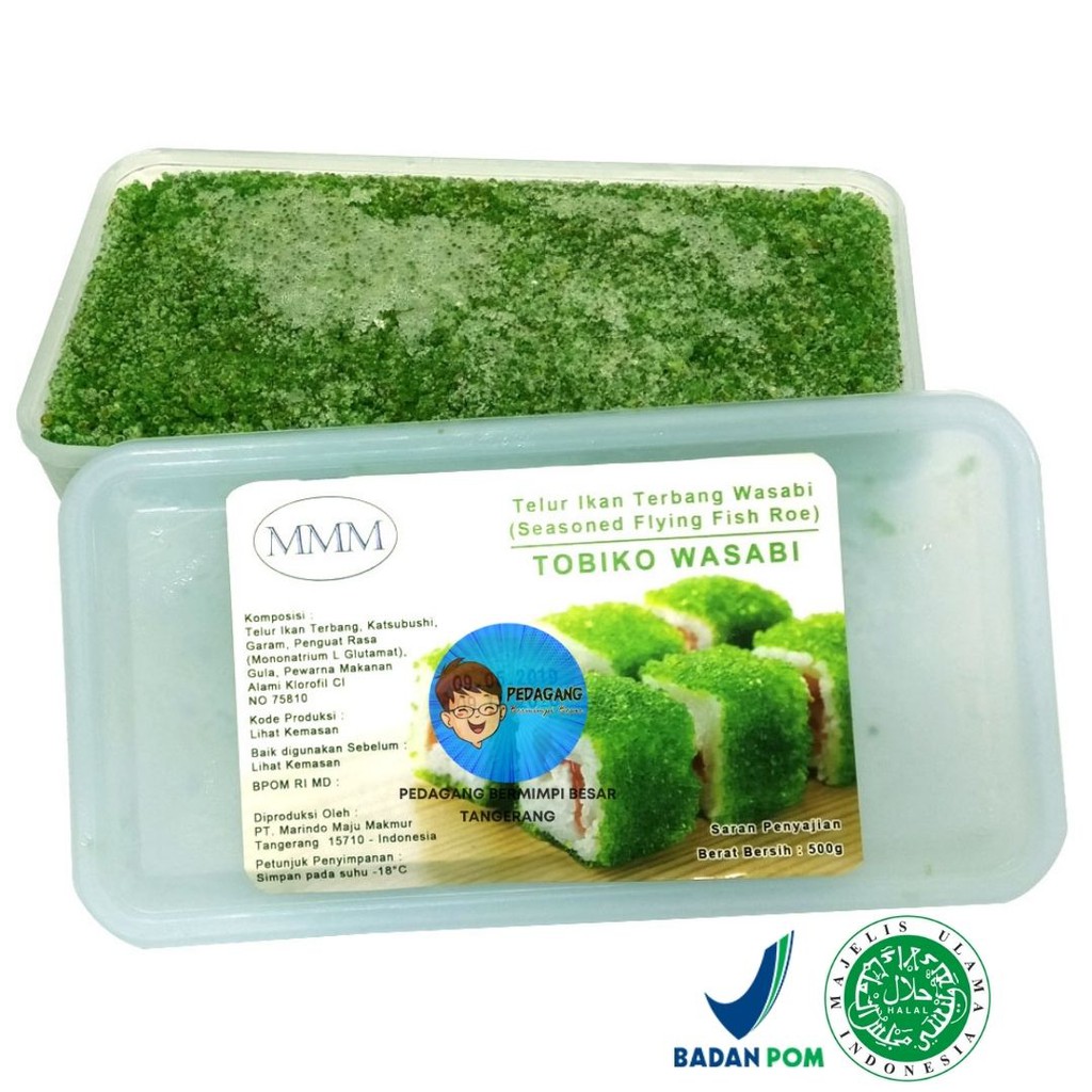 Jual Tobiko Wasabi Green 500gr / Telur Ikan Terbang Hijau PREMIUM Fish ...