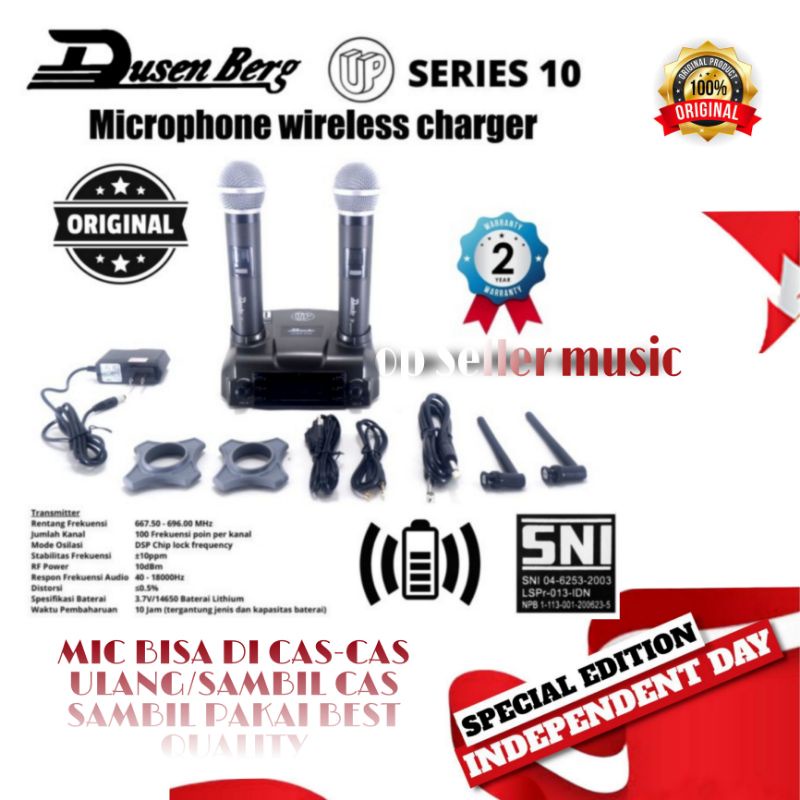 Jual MIC WIRELESS DUSENBERG 10 SERIES BISA DI CHARGER 2MIC HANDHELD ...