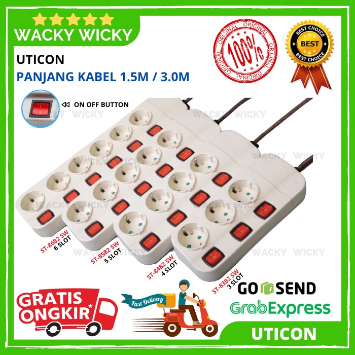 Jual Colokan/Stop Kontak UTICON + Individual Switch/Saklar ON OFF ...