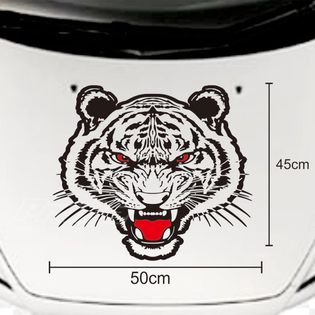Jual CUTTING STICKER MOBIL GAMBAR MACAN TIGER 50CM STIKER MOBIL KEREN ...