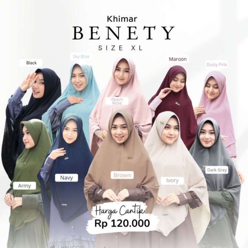 Jual READY STOK KHIMAR BENETY BY WANOJA | Shopee Indonesia