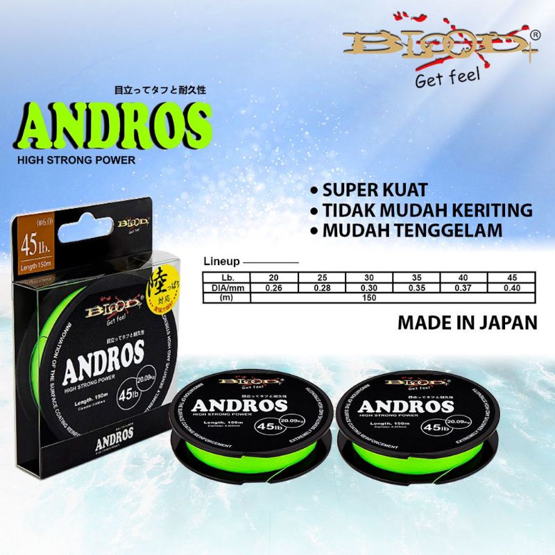 Jual Senar Pancing Blood Andros 150m Green | Shopee Indonesia