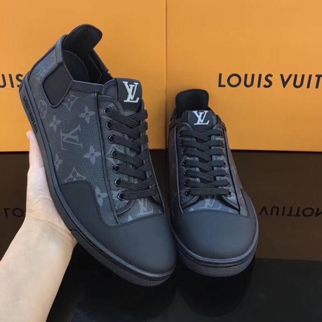 Jual SEPATU SNEAKERS PRIA HITAM ABU ASLI KULIT KODE F001 | Shopee Indonesia