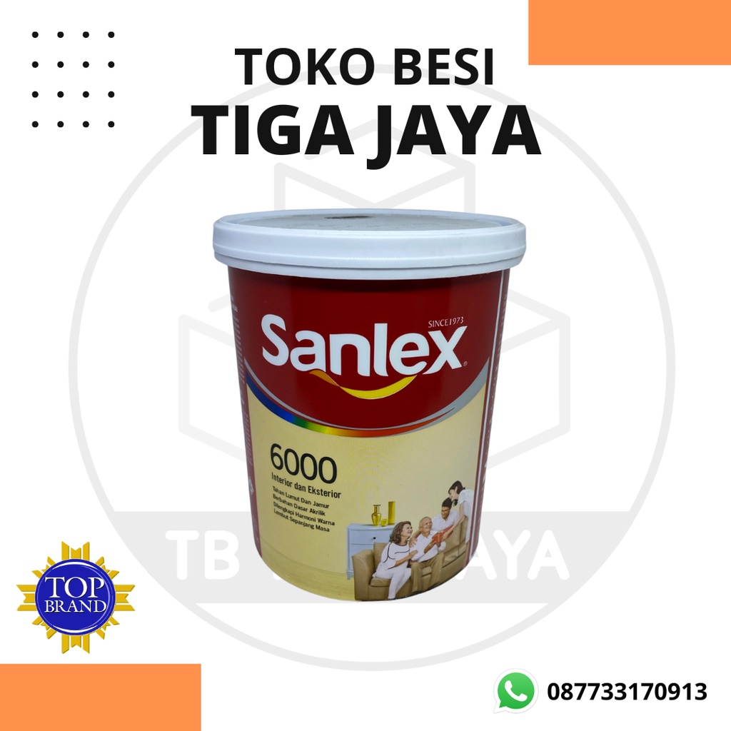 Jual cat tembok sanlex 6000 1kg putih | Shopee Indonesia