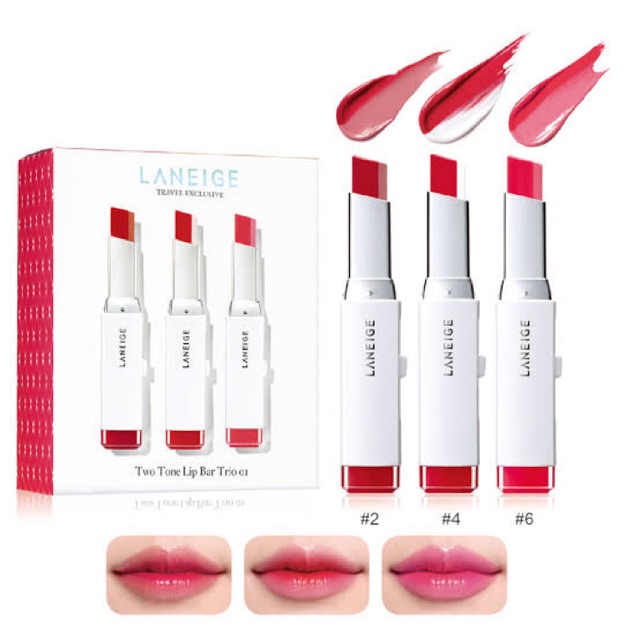 Jual LANEIGE Two Tone Lip Bar Trio Set | Shopee Indonesia