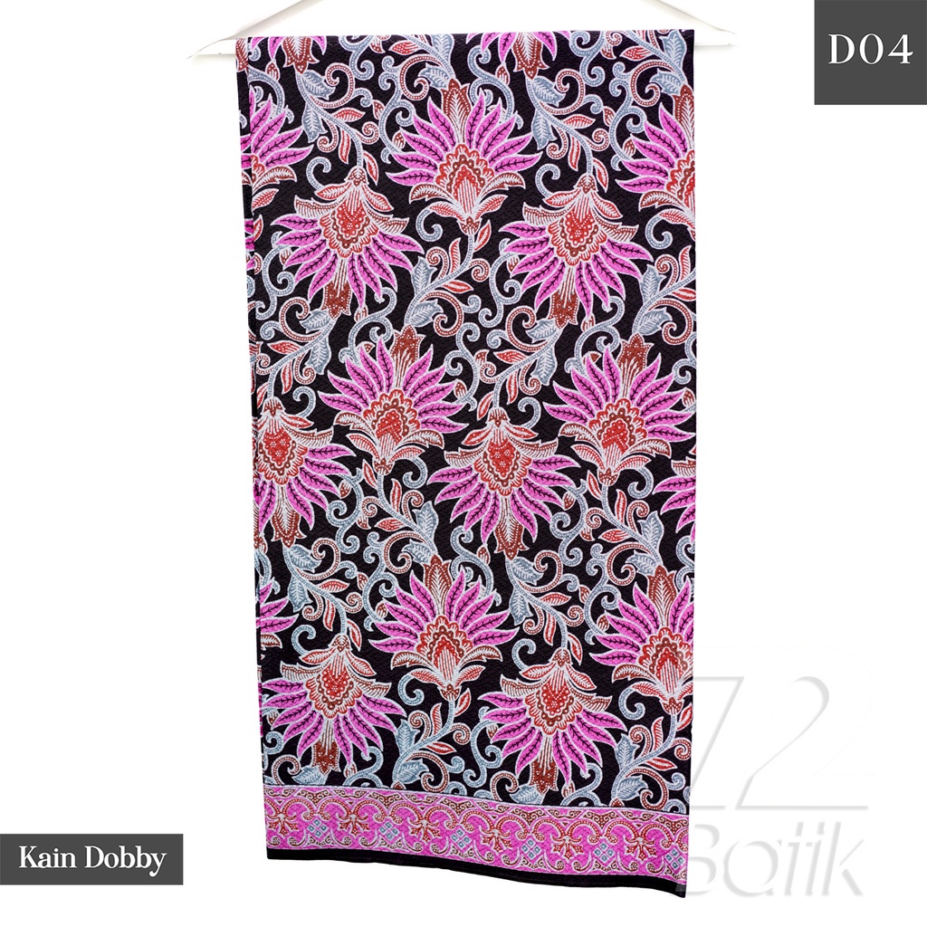 Jual KAIN BATIK PREMIUM Bahan Dobby Motif Kembang Citra Warna Ungu Pink ...
