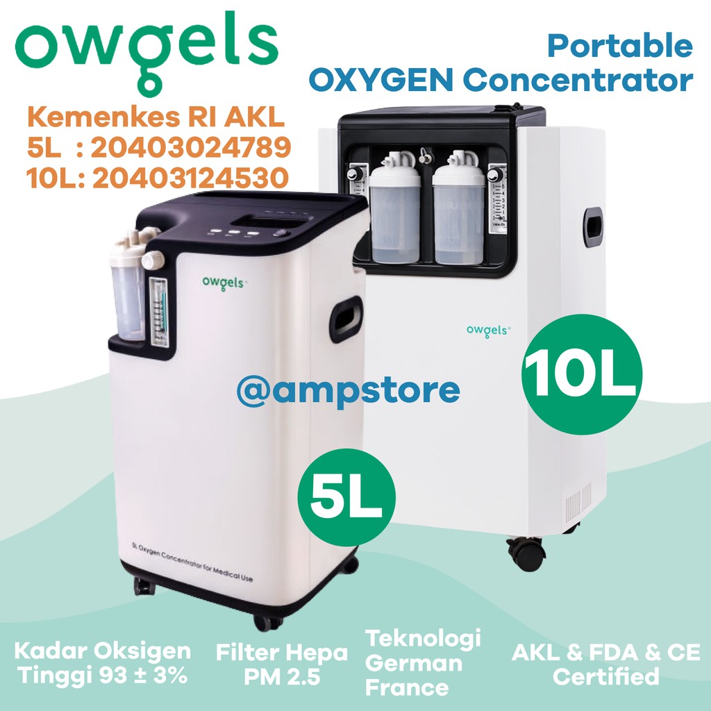 Jual Owgels 10 LPM Oxygen Concentrator Medical Pengganti Tabung Oksigen ...