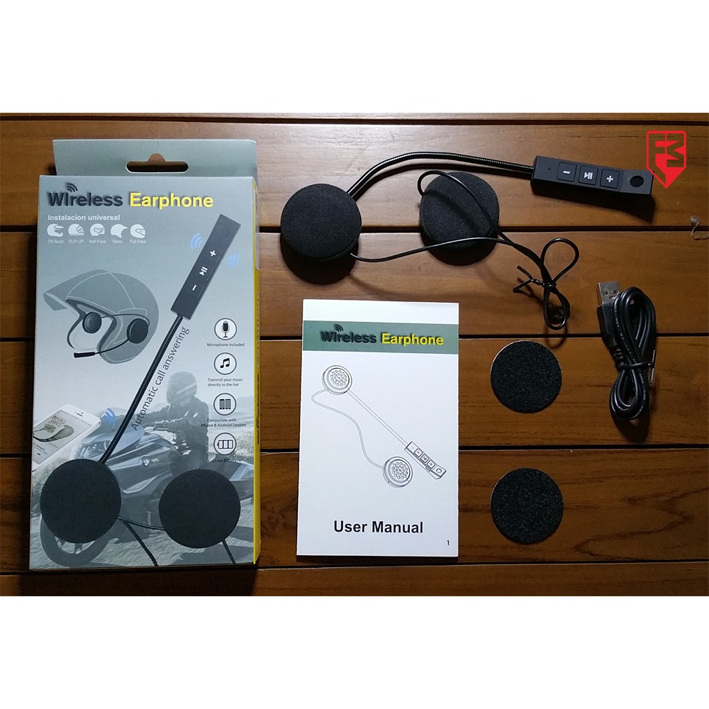 Jual Headset Helm Motor Earphone Bluetooth Wireless bukan Intercom ...