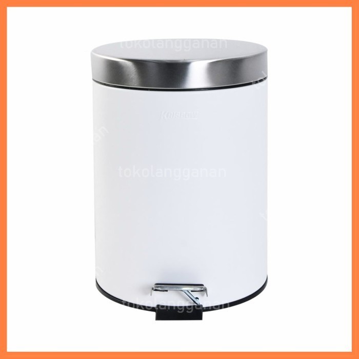 Jual Krisbow 5 Ltr Tempat Sampah Pedal Soft Close - Putih | Shopee Indonesia