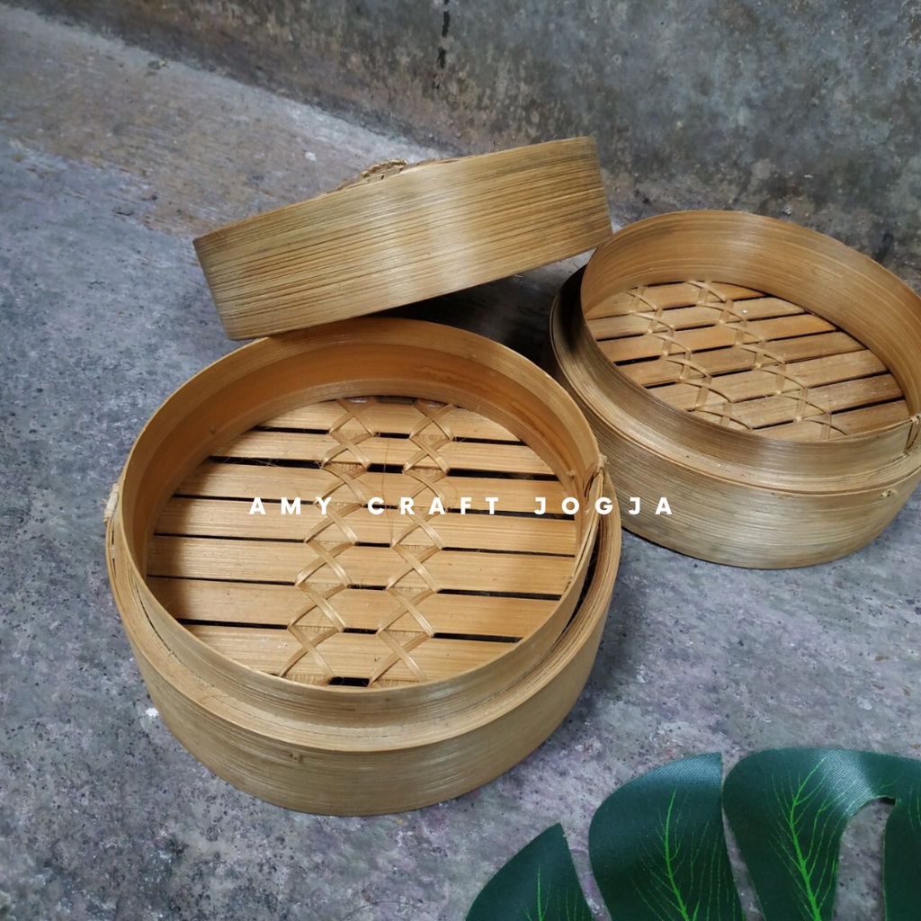 Jual Klakat Bambu Tempat Dimsum 15 dan 13 cm/Kukusan Bambu/Steamer ...