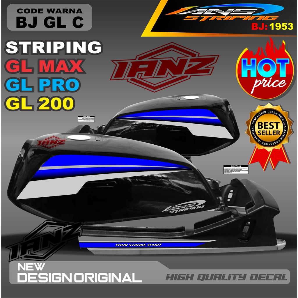 Jual STRIPING GL PRO NON HOLO / STRIPING MOTOR / STIKER MOTOR GL ...