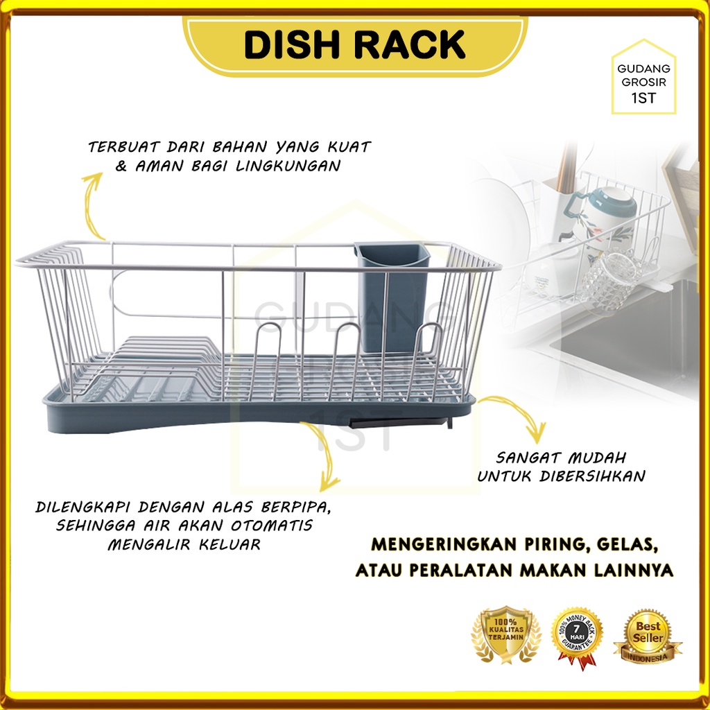 Jual Rak Piring Dapur Stainless Premium Multifungsi | Rak Penyimpanan ...