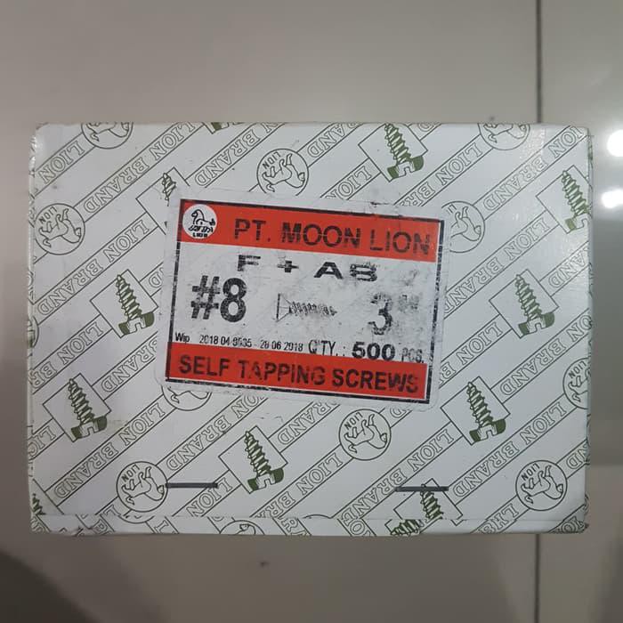 Jual (500 PCS) #8 x 3 " inch MOON LION Screw Sekrup Skrup Kayu / 1 DUS ...