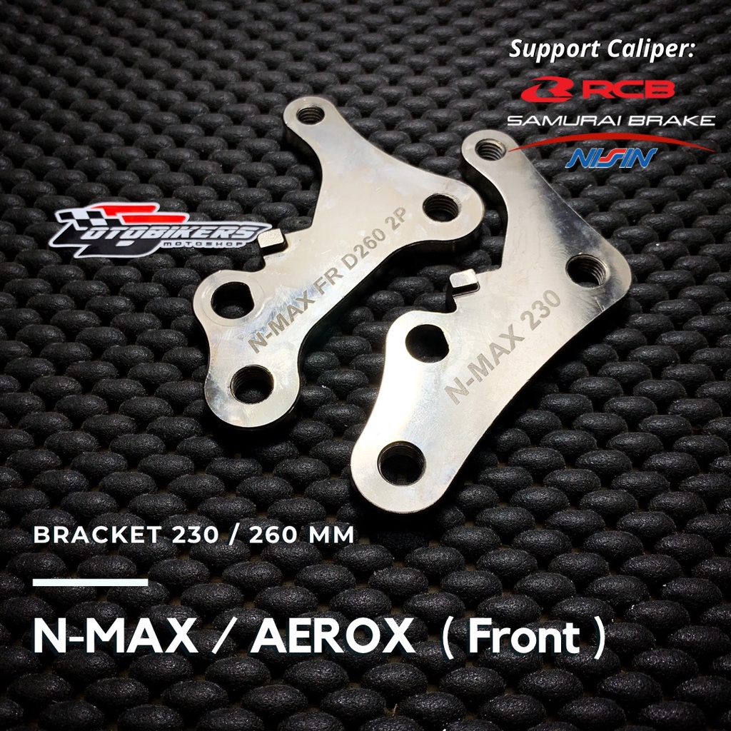 Jual BREKET KALIPER 2P NMAX AEROX NISSIN SAMURAI 2 P PISTON DISC UKURAN 230 260 265 MM DEPAN ...