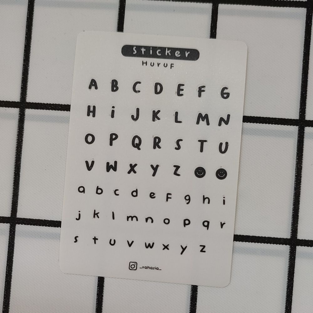 Jual RAHASIA Number and Alphabet Series Mini Sticker / Stiker Kiss Cut ...