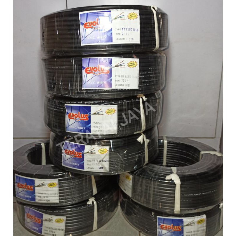 Jual KABEL Listrik isi 2 SERABUT 2X075 EVOLUS 50y/kabel listrik/kabel ...