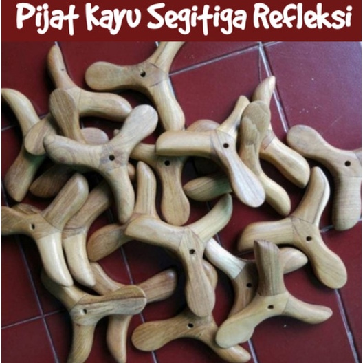 Jual PEMIJAT KAKI Segitiga Kayu Alat Pijat Telapak Kaki Tangan Pijet Reflexi Totok Pijit ...