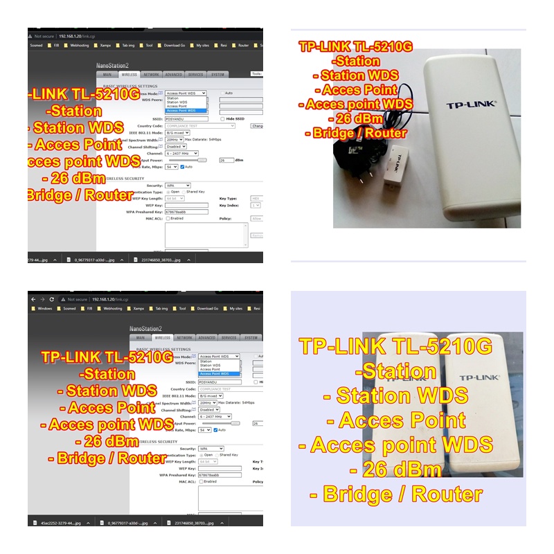 Jual Acces point Outdoor luar lapangan TP-Link 5210G TL-wa5210G upgrade ...