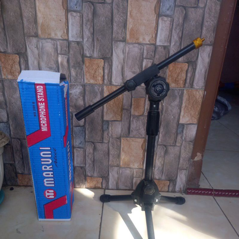 Jual Stand Mic Maruni Pendek Hitam Plus Holder Mic | Shopee Indonesia