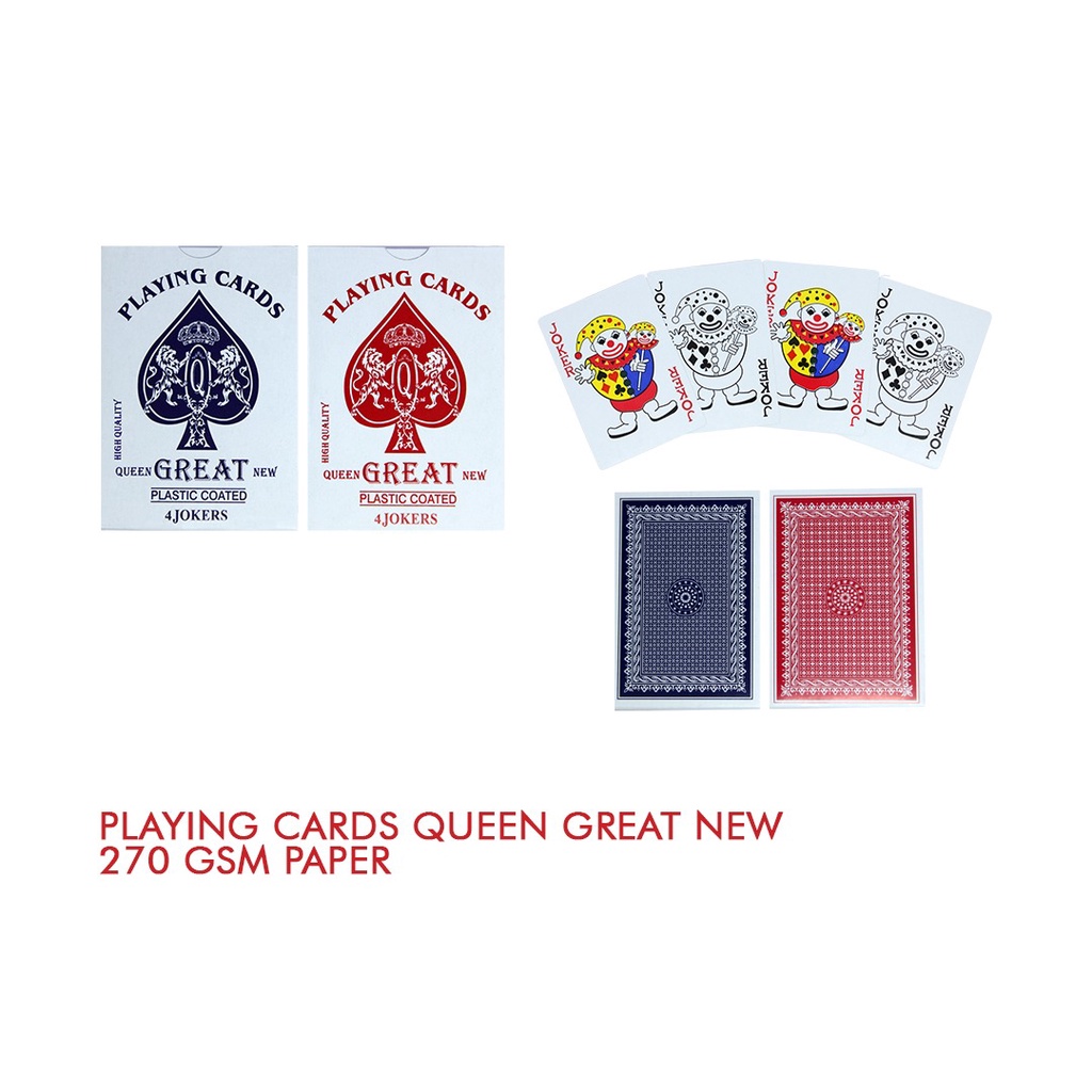 Jual KA-111 *KARTU REMI QUEEN GREAT PLAYING CARD NEW - "BISA REQUEST ...