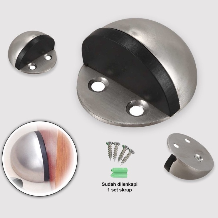 Jual Door stop bulat magnet stainless penahan dan pengaman pintu model ...