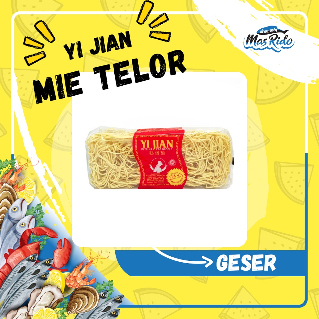 Jual Mie Telor Yu Jin Lebar Asli Mie Telur Tipis Kemasan Pack | Shopee ...